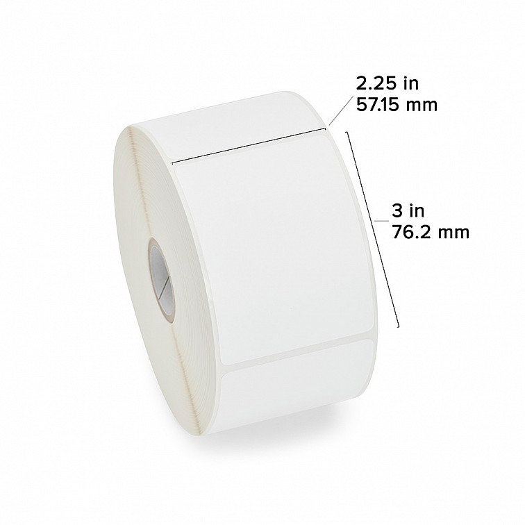 Accessories : Zebra 10010052 Label, Paper, 2.375x1in (60 ...